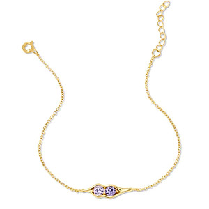 EVE'S ADDICTION Gold Peas in a Pod Bracelet - Custom Two Stone Pea in a Pod Bracelet - Maternity Bracelet - Gift for New Mom - Push Present - Gifts for Mom