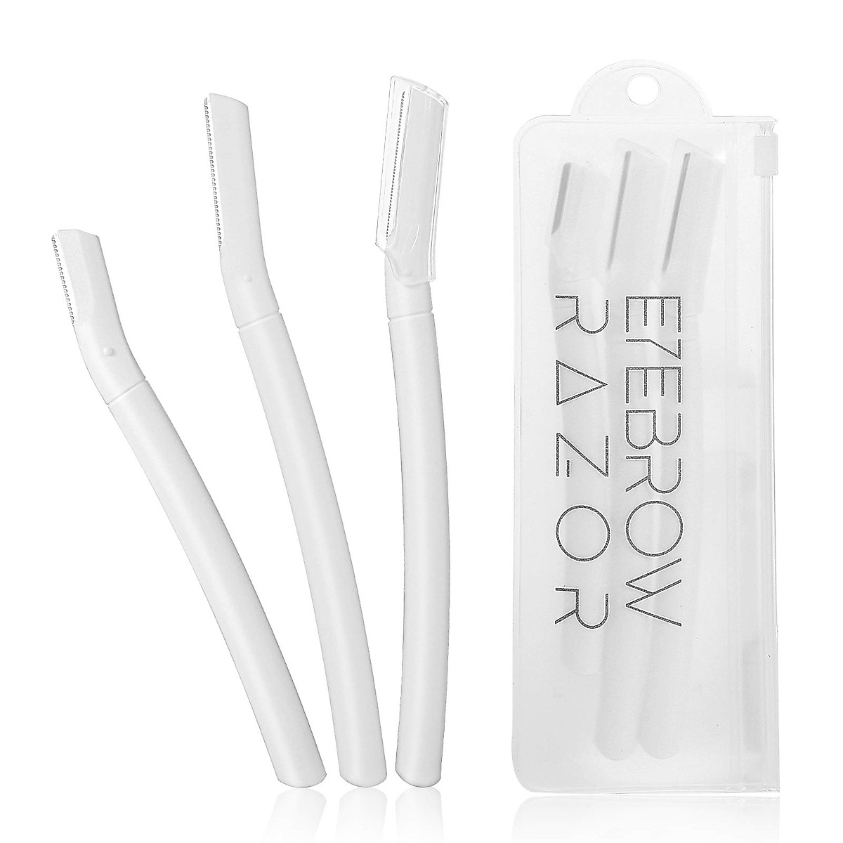 3Pcs Eyebrow Razor Trimmer, Multipurpose Exfoliating Dermaplaning Home Skin Care Safety Tool, Professional Facial Hair Removal,Shaver and Eyebrow Shaper For Women & Man