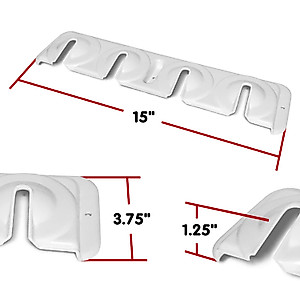 KLEARSTAND Marine RV Wine Glass Holder, White, Easy Install, Made in USA (1 rack)