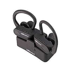 Billboard Bluetooth 5.0 True Wireless Stereo Sport Earhooks with Charging Stand, Black (BB2623)