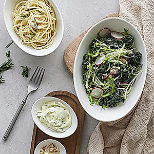 DOWAN Ceramic Dip Bowls, 3 Oz 8 Pack White Dipping Bowls, Mini Serving Bowls for Side Dishes, Sushi Soy Sauce Dish, Gravy Boat Porcelain Dipping Sauce Cups for BBQ and Party Dinner