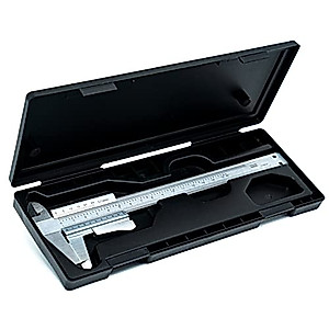 LLDSIMEX Self-Locking Auto Clamp Stainless Steel Vernier Caliper 0-6 Inch/0-150mm Manual Caliper 0.001"/0.02mm High Precison Caliper