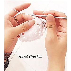 USTIDE 100% Cotton Crochet Lace Rectangular Table Runner Bedside Table Cover Ecru Dresser Scarf Doilies,2pcs 11 Inch X23 Inch