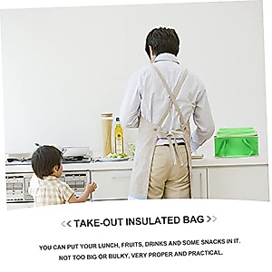 ULTECHNOVO 1pc Bag Grocery Bags Insulated Bags for Food Transport Cooler Bags Insulated Pizza Carrier Bag Car Cooler Car Food Camping Tote Take-out Insulated Bag Bento Handled Bag Lunch Bag