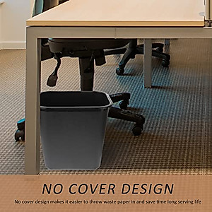 VILLCASE Office Decor Decor Container Bin, Household Small Trash Can, Waste Can Disposal Container for Home, Kitchen, Office (11.79X11.40X8.45inch, Black) Office Table Garbage Car Decor