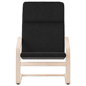 vidaXL Black Fabric Relaxing Chair - Durable polyester upholstery with solid birch wood frame for stability - Comfortable thick padding - Ideal for home, office and restaurant use