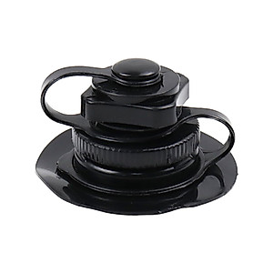 Quluxe 5 Pcs Air Valve Inflatable Boat Spiral Air Plugs Air Mattress Plugs Boston Valve for Rubber Dinghy Raft Kayak Pool Boat Airbeds- Black