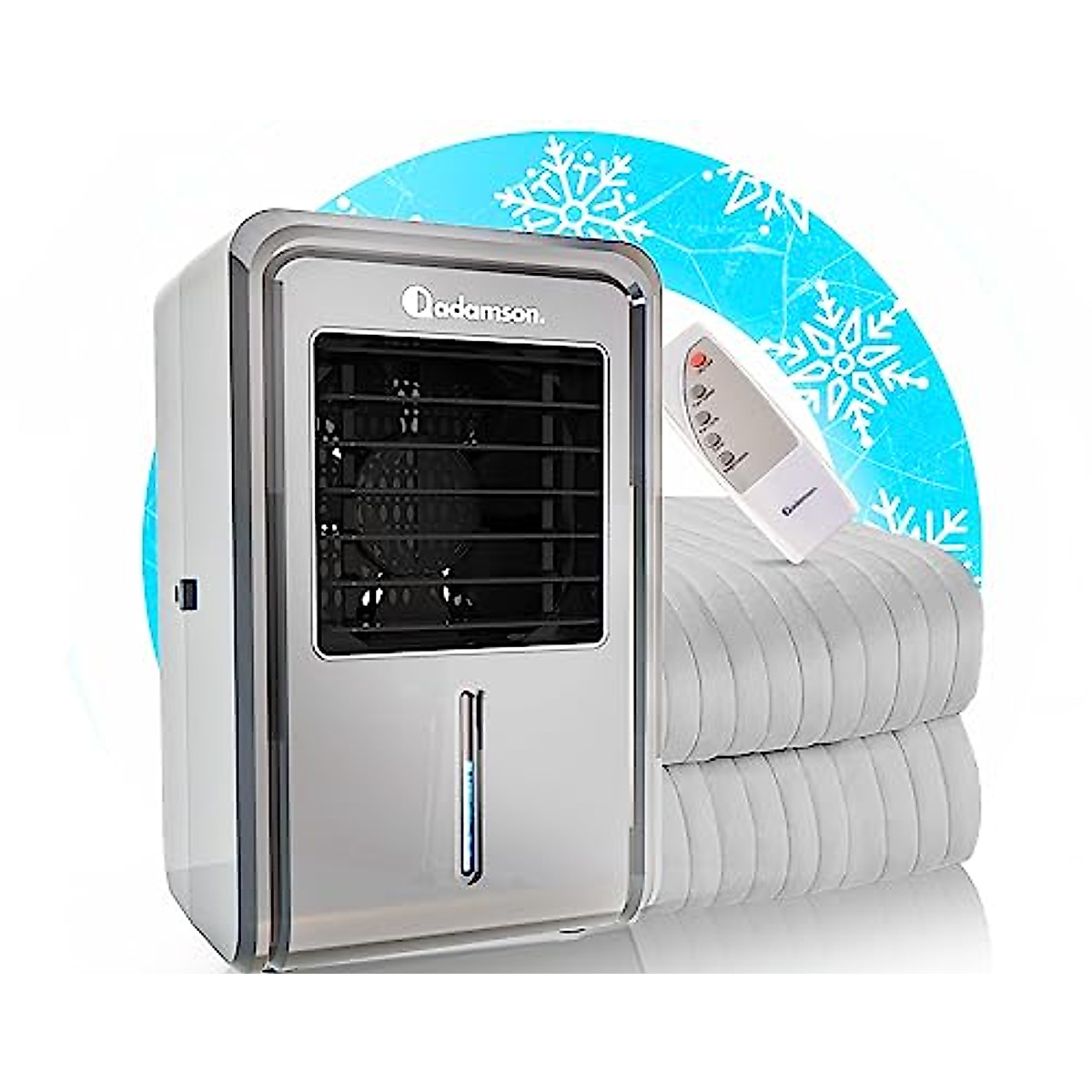 Adamson B10 Gray - New 2023 - Bed Cooling System + 100% Cotton Cooling Mattress Topper for Night Sweats + Water Bed Cooler Ideal for Hot Sleepers - Twin 75” L x 39” W + 5-Year Warranty