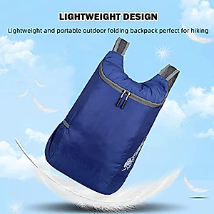 kingsea Foldable Backpack,Lightweight Packable High capacity Backpack for Travel Camping Hiking Outdoor Sports Daypack (Blue)