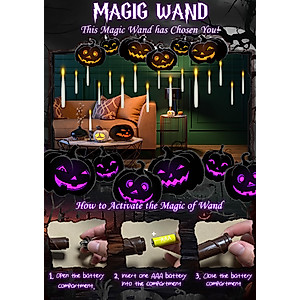 Dreacompy 20 Pcs Floating Candles with Wand, Room Decor, Flameless Candles, Candelabra LED Candle with Wand Control, Magic Hanging Decorations for Birthday, Party, Halloween Decorations