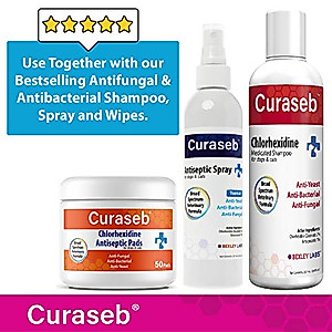 Curaseb Hot Spot Treatment Wipes for Dogs & Cats – Instant Itch Relief for Hot Spots, Paw Licking, Rashes, Allergies, Bites, Dry Skin – with Soothing Aloe - 100 Wipes