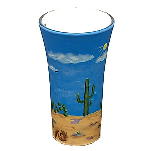 Lolita Hand Painted Shooter Glass, Black Cactus