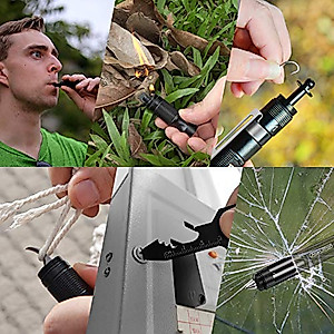 Gift for Men Women, AbeuRox Multitool Tactical Survival Gear with Lighter(No Fuel Include), Fishing Tool, Glass Breaker, Whistle, Blade, A Great EDC Kit, Camping Tool, Scouting Gear