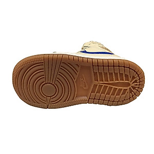 Jordan Baby Girl's 1 Mid Utility (Infant/Toddler) Pearl White/Racer Blue/Dark Driftwood 9 Toddler M