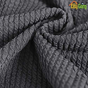 Easy-Going Thickened Recliner Stretch Slipcover, Sofa Cover, Furniture Protector with Elastic Bottom, 4 Pieces Couch Shield, Sturdy Fabric Slipcover for Kids Children (Recliner Gray)