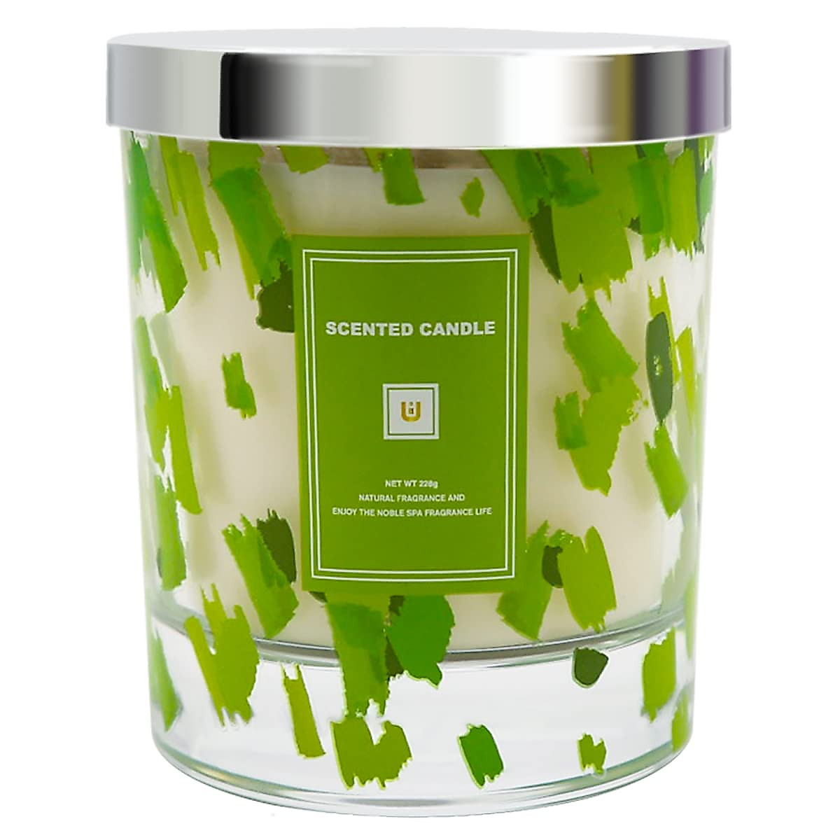 Haoson Vanilla & Jasmine Scented Candle Gift Set in Glass Jar Natural Soy Wax Aromatherapy Stress Relief Candle for Women Home Mother's Day Christmas