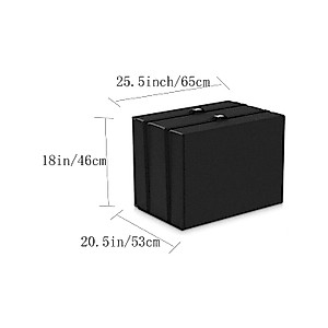 YIHAOBOX Window Air Conditioner Cover Outdoor, Outside Window AC Unit Cover Black Dust-proof Waterproof AC Cover Outdoor Window AC Protection Cover (25.5Wx20.5Dx18H)