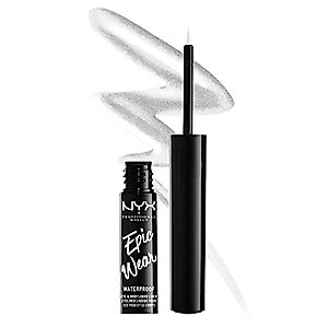 NYX PROFESSIONAL MAKEUP Epic Wear Metallic Liquid Liner, Long-Lasting Waterproof Eyeliner - Silver Metal