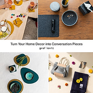 Graf Lantz - Trivets for Hot Dishes - Heat Resistant 100% Merino Wool - Hot Pads for Kitchen, Countertops, Tables, Sizzling Dishes, Pots &amp; Pans - Home Decor, Kitchen Accessories - 8&quot;, Charcoal