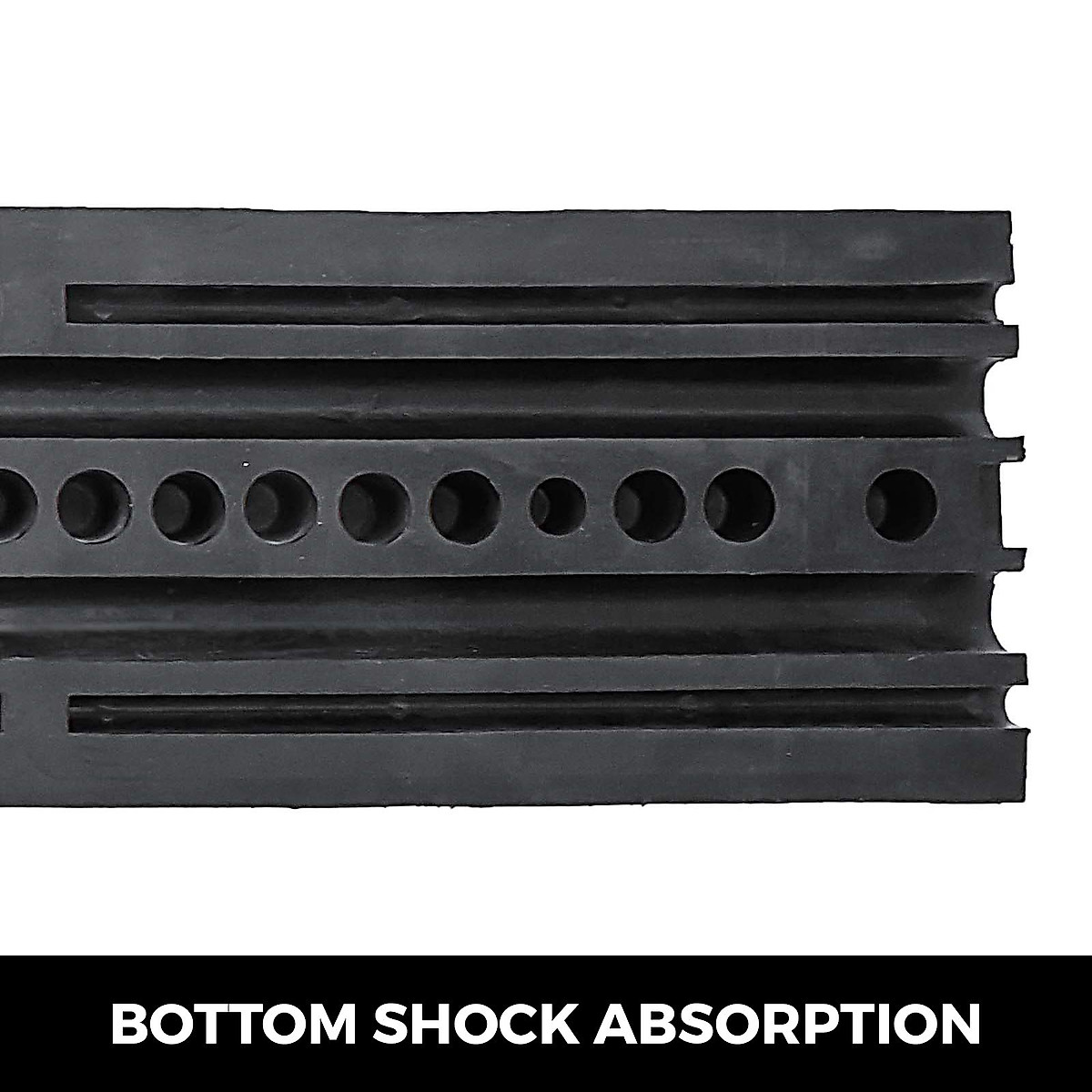 Happybuy 2pcs 6 Feet Rubber Driveway Modular Heavy Duty Speed 72.4 x 12 x 2.4 Inch Cable Protector Ramp for Garage Gravel Roads Asphalt Concrete, 2Pack-6Ft-Speed Bump