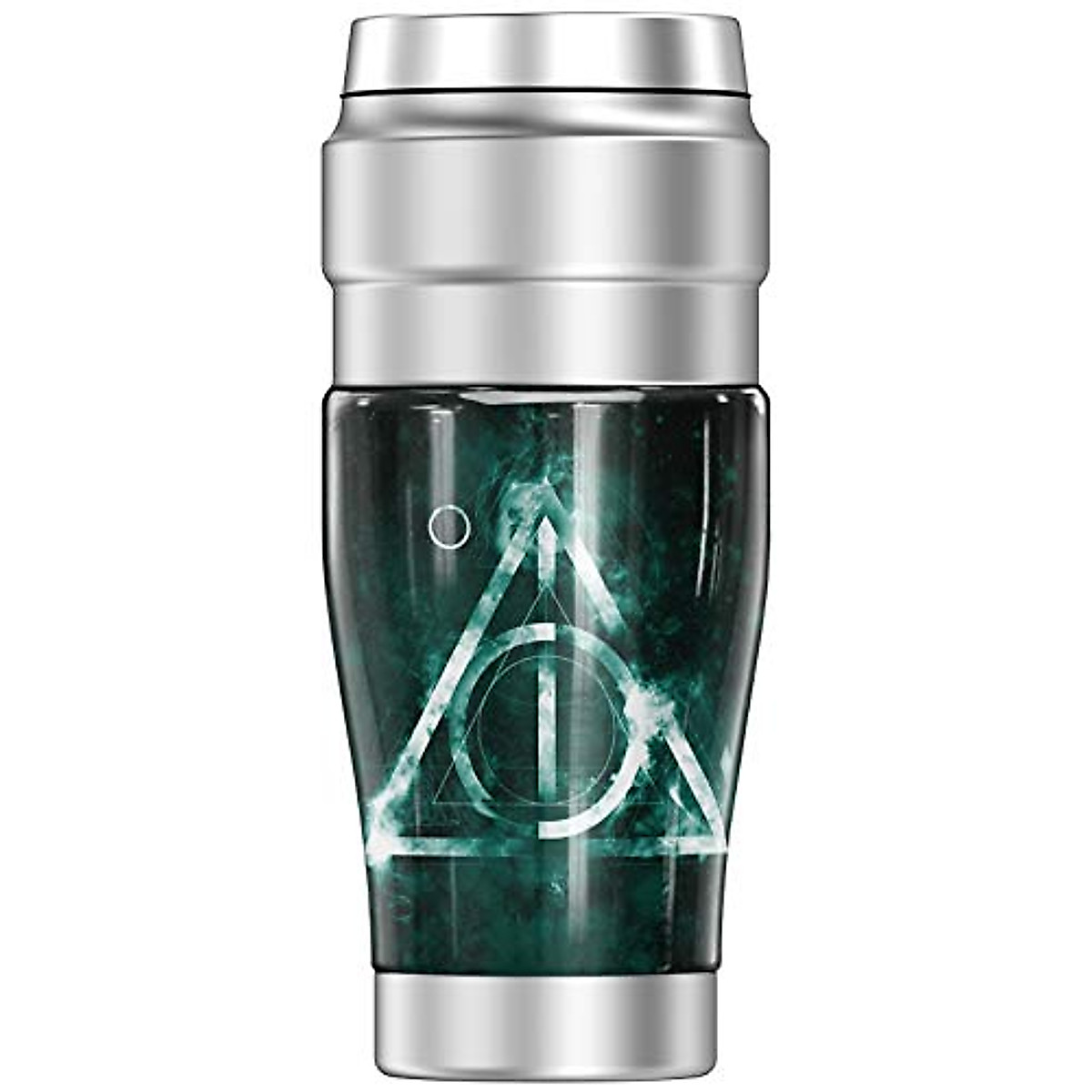 THERMOS Harry Potter Deathly Hallows Logo, STAINLESS KING Stainless Steel Travel Tumbler, Vacuum insulated & Double Wall, 16oz