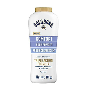 Gold Bond Comfort Body Powder, 10 oz., Talc-Free, Fresh Clean Scent With Aloe & Chamomile
