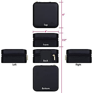 A&A Travel Jewelry Organizer Box - Portable Jewelry Storage Case Black