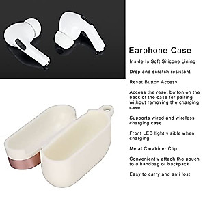Earbuds Case with Keychain, Full Protective Silicone Earphone Case Cover Durable Scratch Proof Earbud Case Holder with Carabiner for iOS Earbuds (#3)
