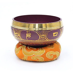 Tibetan Colored Singing Bowl Set-For Meditation, Yoga, Sound Therapy, Spiritual Healing, Prayer, Mind and Body Relaxation (3")