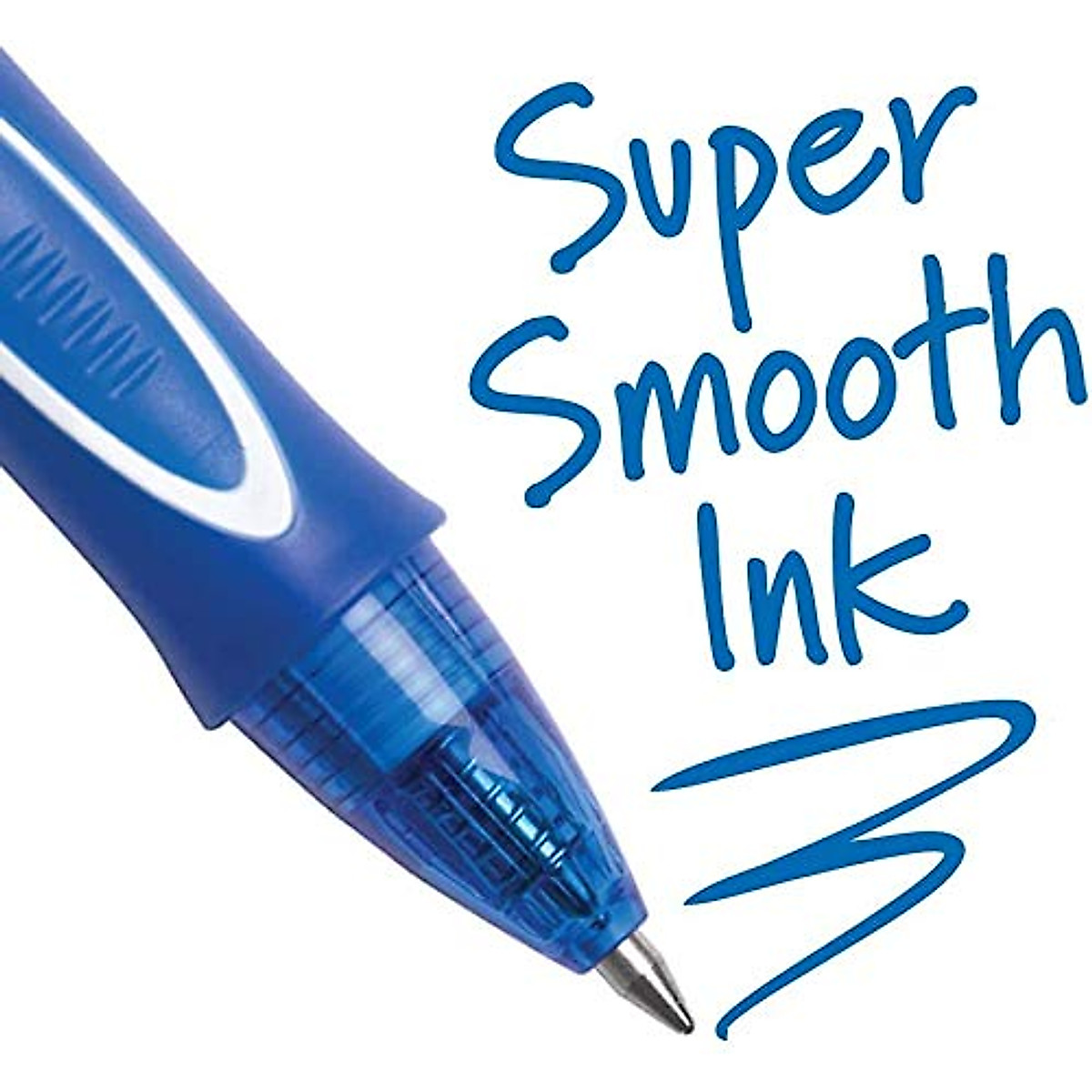 BIC Gel-ocity Quick Dry (DRIES UP TO 3X FASTER) Bulk 24 Pack Of 12 Black And 12 Blue Ink Pens, Smear Free, Retractable Gel Pens, Medium Point 0.7mm, Pens For Taking Notes For Adults Women & Men.