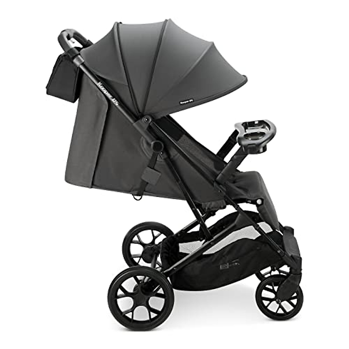 Joovy Kooper RS Single Stroller with Snack Tray, Lightweight Travel Stroller, Black
