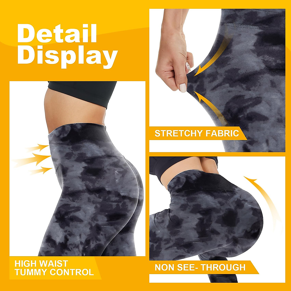 Opuntia 2 Pack Fleece Lined High Waisted Leggings for Women - Warm Winter Pants Tummy Control Yoga Hiking Running Tights