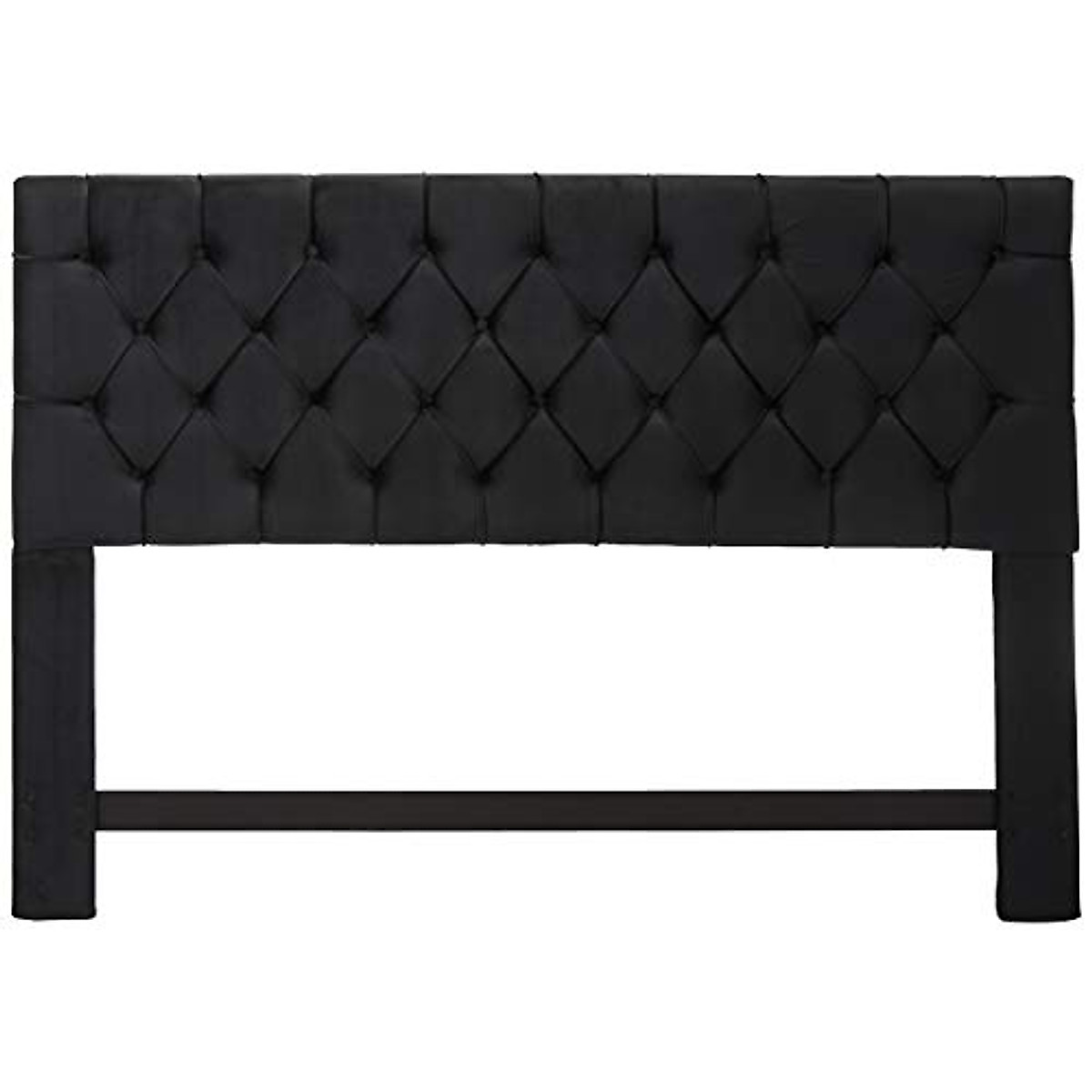 Chic Home Rivka Headboard Velvet Upholstered Diamond Button Tufted Modern Transitional, King, Black