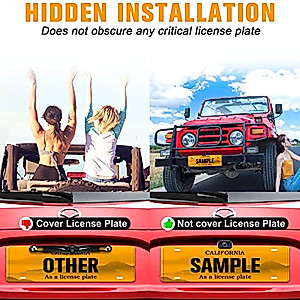 LeeKooLuu Backup Camera Car Truck HD License Plate Back Up Reverse Cam for Radio Stereo Waterproof Night Vision F05