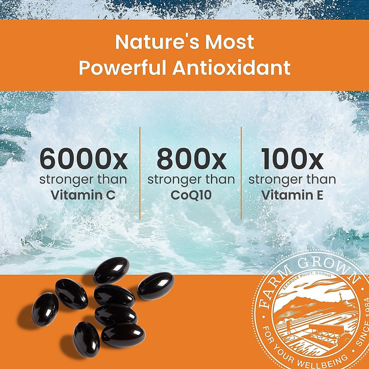 Nutrex Hawaii BioAstin Hawaiian Astaxanthin - 4mg, 120 Softgels - Farm-Direct Premium Antioxidant Supplement to Support Eye, Skin, Joint & Immune System Health - Non-GMO & Gluten-Free