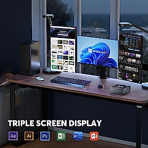 ACEMAGIC Mini PC Intel i7 11390H(Up to 5.0GHz), Mini Computer Desktop PC, 16GB DDR4 512GB M.2 NVMe PCIe 3.0 SSD Small Computer Tower Micro PC Support 4K UHD/WiFi 6/BT 5.2/Dual HDMI/LAN/USB 3.0/VESA