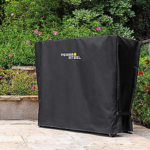 Permasteel Universal Cooler Cover for 80-Qt Cooler Cart, Patio Cooler | Heavy Duty, Weatherproof, Water-Resistant, UV-Resistant Cover for Outdoor, Outside, Backyard, Deck, Patio, Black
