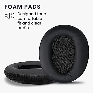 kwmobile Ear Pads Compatible with Sony MDR-10RBT / 10RNC / 10R Earpads - 2X Replacement for Headphones - Black