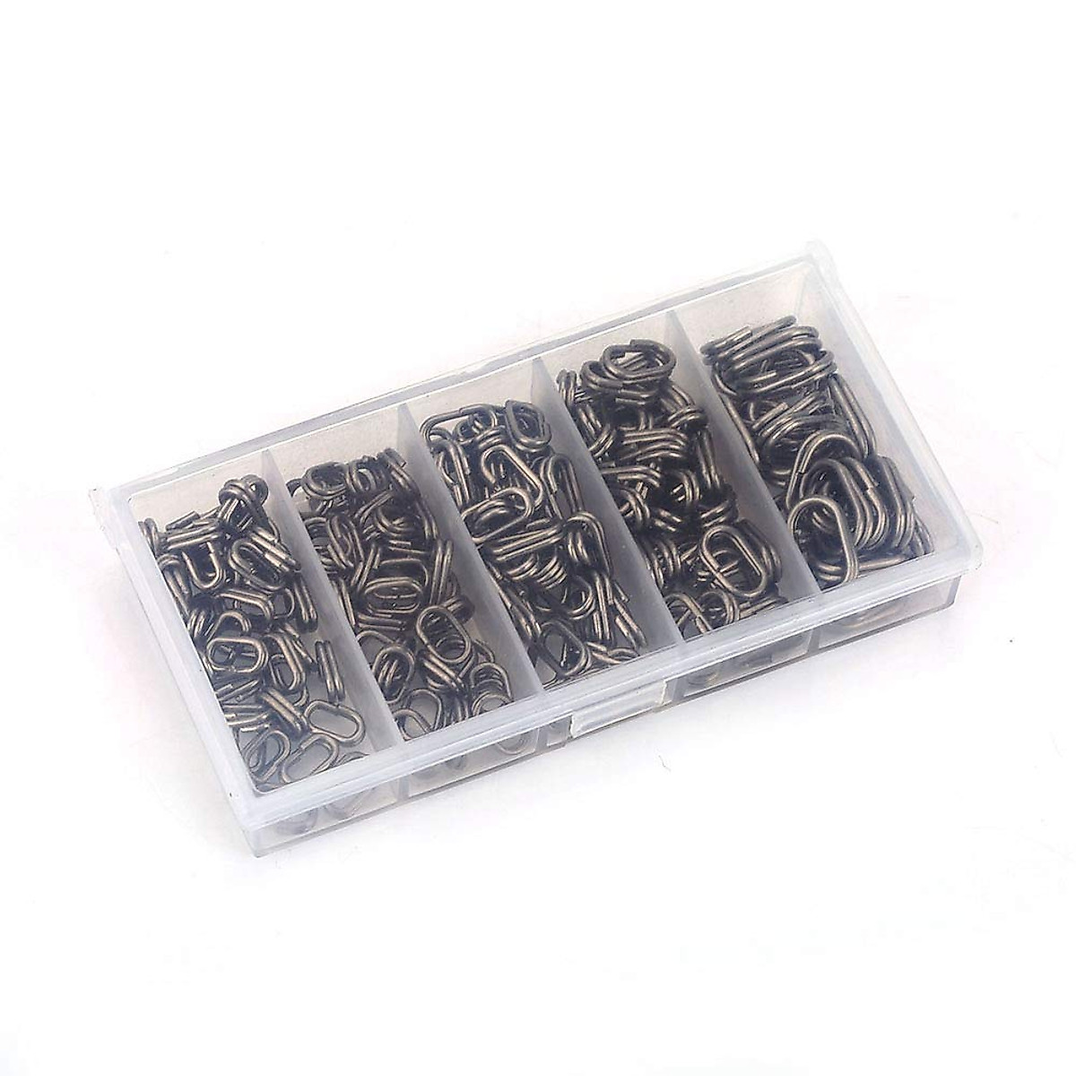 BORDSTRACT Oval Fishing Split Rings, 180PCS Stainless Steel Swivel Snap Lure Ring, Bait Connection Double Ring for Hard Bait, Minnow Bait, Crankbaits, Popper Bait