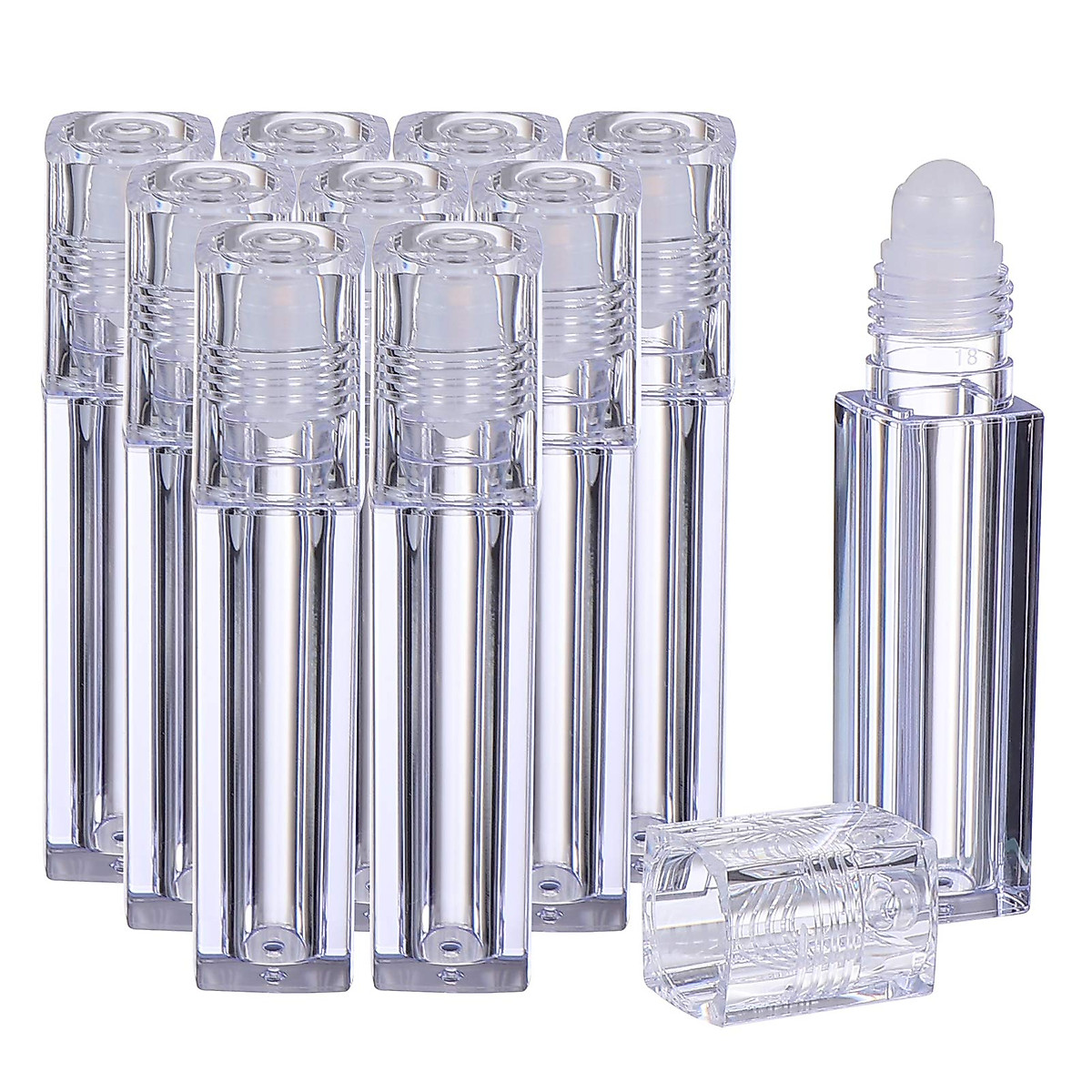 Beaupretty 10pcs Lip Gloss Tubes Empty Lip Gloss Containers Plastic Clear Mini Refillable Lip Balm Eyeliner Mascara Bottles Reusable Lipstick Wand Transparent