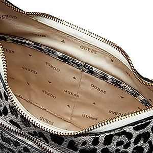 GUESS Centre Stage Hobo, Black/White Leopard
