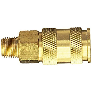 Milton Industries S-765 HI-Flo V-Style -FeetA,M,V-Feet 1/4-Inch MNPT Brass Body, Single