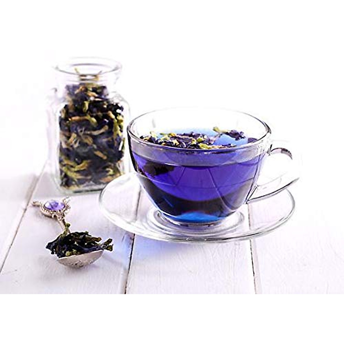 Butterfly Pea Flower Tea Butterfly Pea Tea Rich in Antioxidants Edible Dried Herbal Flowers for Blue & Purple Drinks and Food Coloring 100 g.