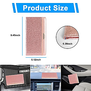 Kewucn Car Registration and Insurance Holder, Leather Vehicle License Document Glove Box Compartment Organizer, Key Information Cards, Driver License (Rose Gold)