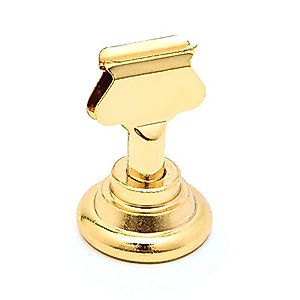 Urban Deco 16 Pieces Table Card Holder 1.6 inches Gold Steel Card Holders for Photos, Food Signs, Memo Notes, Weddings, Restaurants, Birthdays. (Gold)