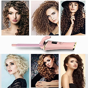 ADTZYLD Curling Iron Curling Wand, Mini Hair Curler for Short Long Hair Crimper 9mm Ceramic Barrel Tight Curls LCD Temperature Display (0.35 Inches)