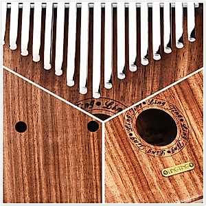 LingTing Kalimba 17 keys Thumb Piano Mbira Finger Piano Gift for Kids Adult Beginners Professional（LT-K17Y）