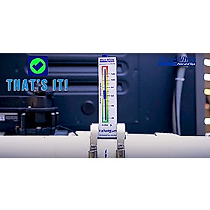 Blue-White Residential Pool Flow Meter for 2.00" Pipe