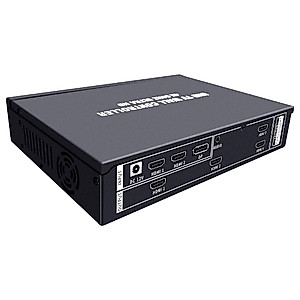 ISEEVY 4K60 UHD Video Wall Controller 2x2 1x2 2x1 1x3 3x1 1x4 4x1 TV Wall Controller for 4 TV Splicing Display Support 3840x2160@60Hz Inputs and Rotate 90 Degree for Portrait Mode Screens