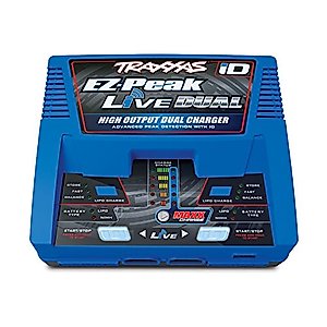 Traxxas EZ Peak Live Dual, 200W Multi-Chemistry Charger with ID, Blue 2973